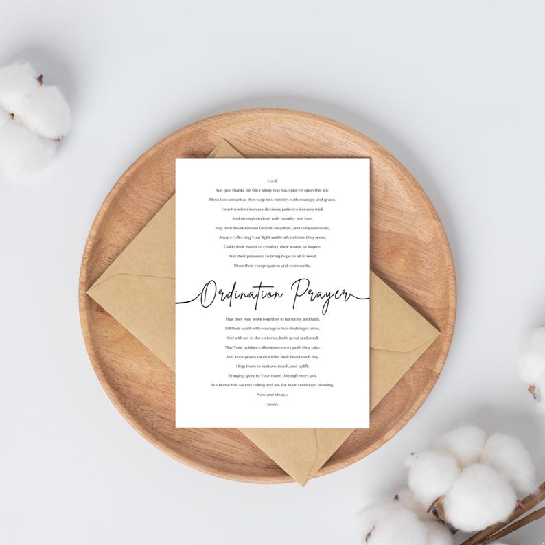 Ordination Prayer Print | Ordination Gift | Ordained Gifts | Ordination ...