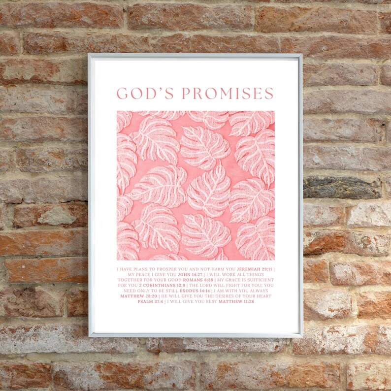 God’s Promises Christian Wall Art Bible Verse Wall Art Biblical ...