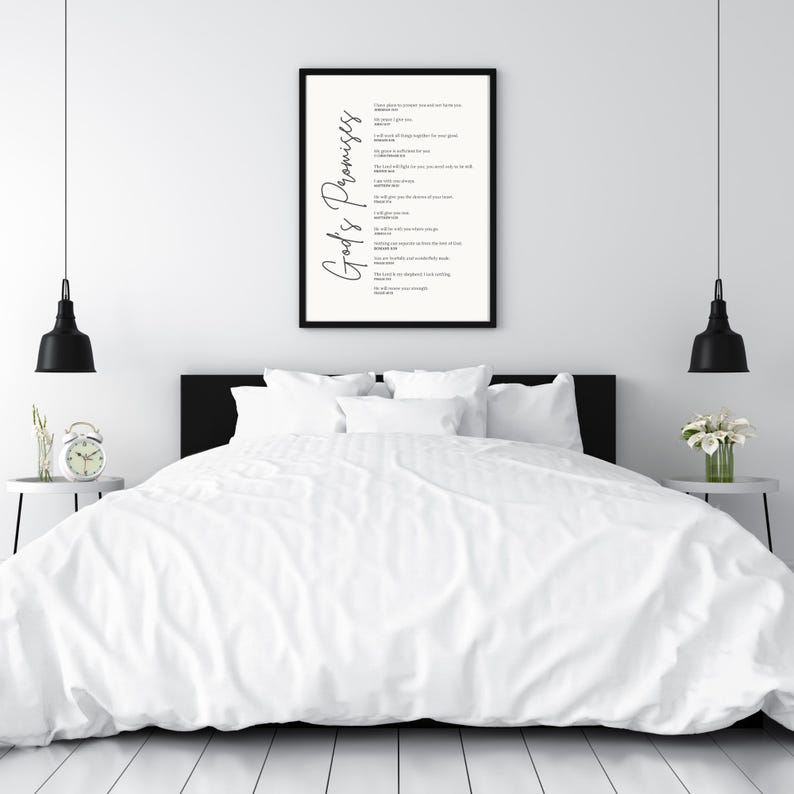 God's Promises Printable Poster, Bible Verse Affirmations, the Promises ...