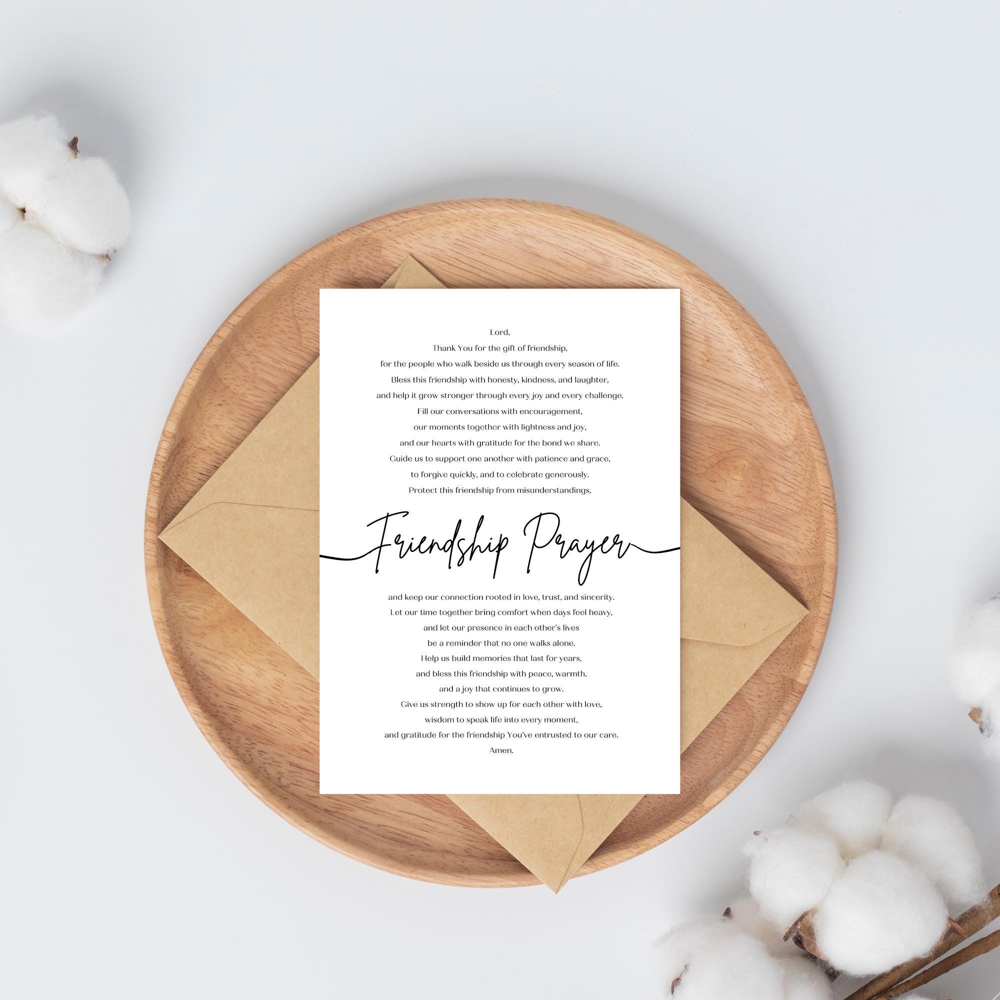 Friendship Prayer Printable | Best Friend Gift | Christian Friendship ...