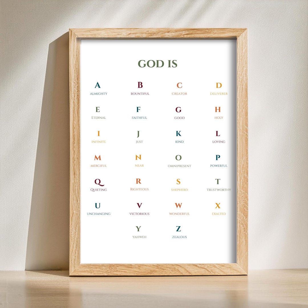 God is Abcs Printable Wall Art | God is Alphabet Print | Christian ...