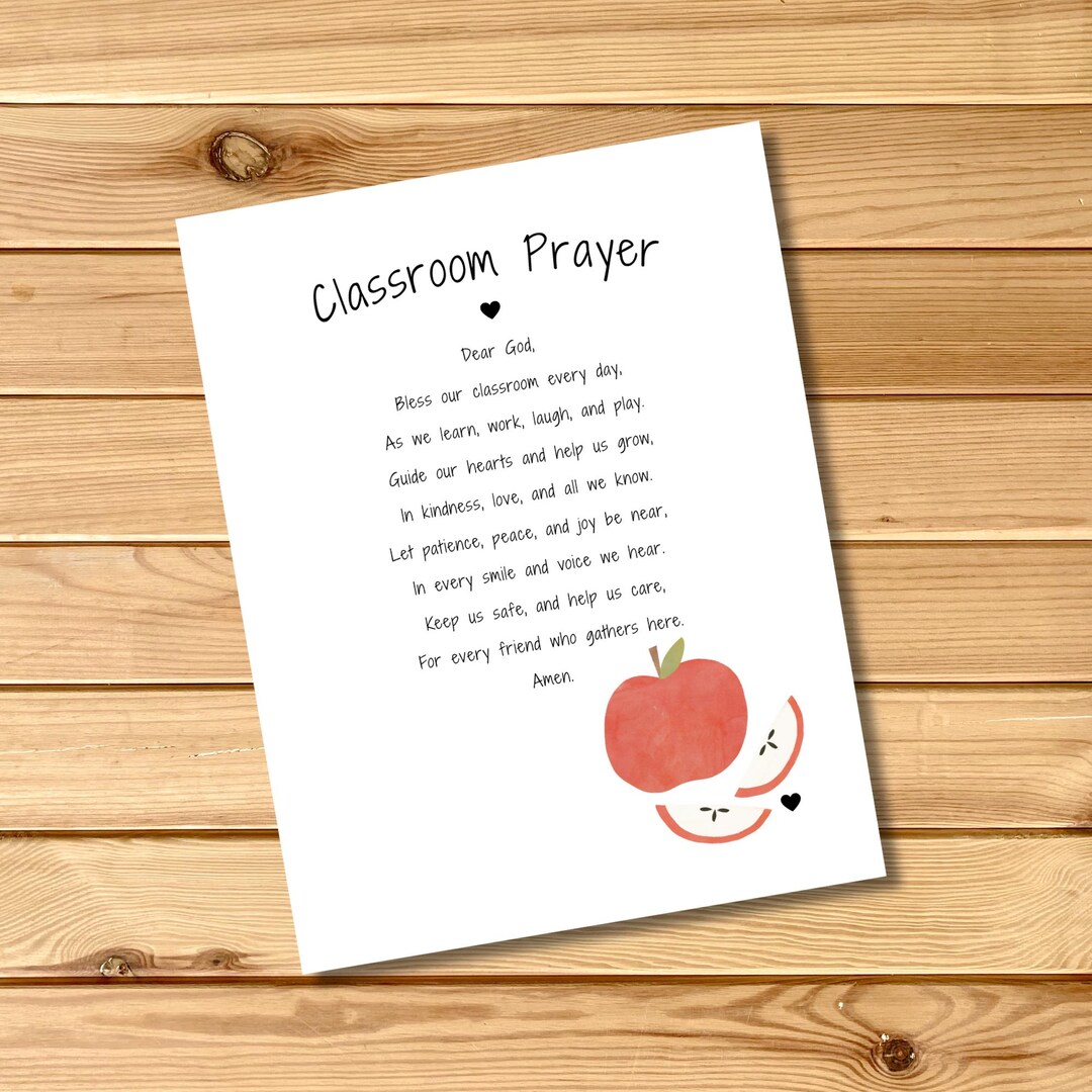 Classroom Prayer Tag | Classroom Blessing Gift Tag | Christian Gift ...