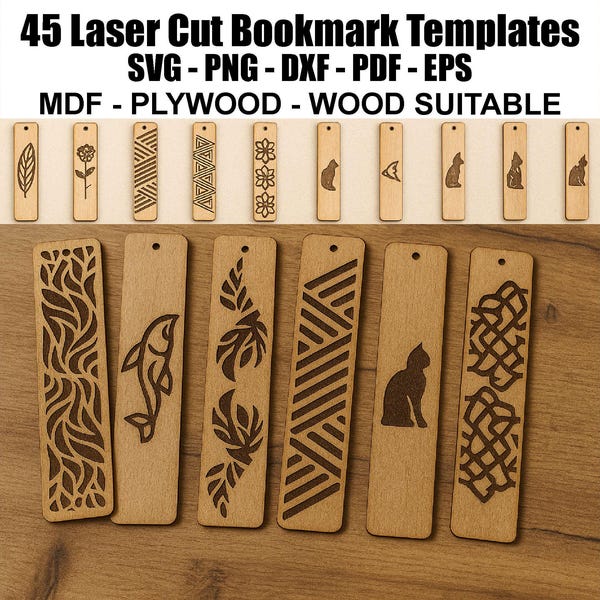 Thin Wood Bookmark - Etsy
