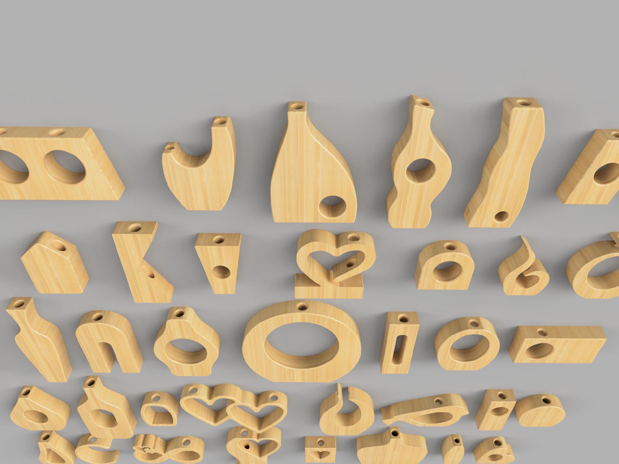 Mini Wooden Vase Templates, CNC Router Scroll Saw Designs (digital ...