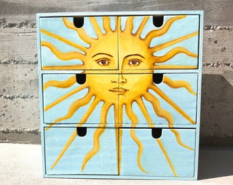 Hand Painted Cabinet - Etsy