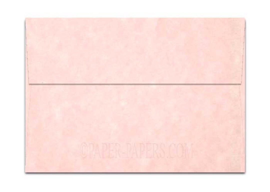 50 PINK PARCHMENT A6 Envelopes Square Flap Light Pink Envelopes Baby ...