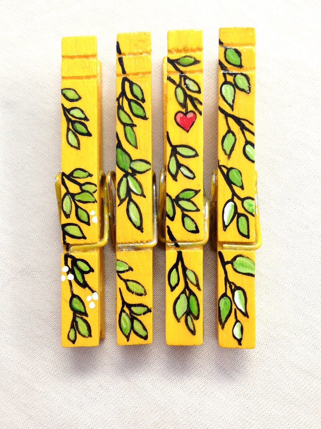 Clothespin Magnet Hand Painted Clothespins Chip Clips Photo Holder ...