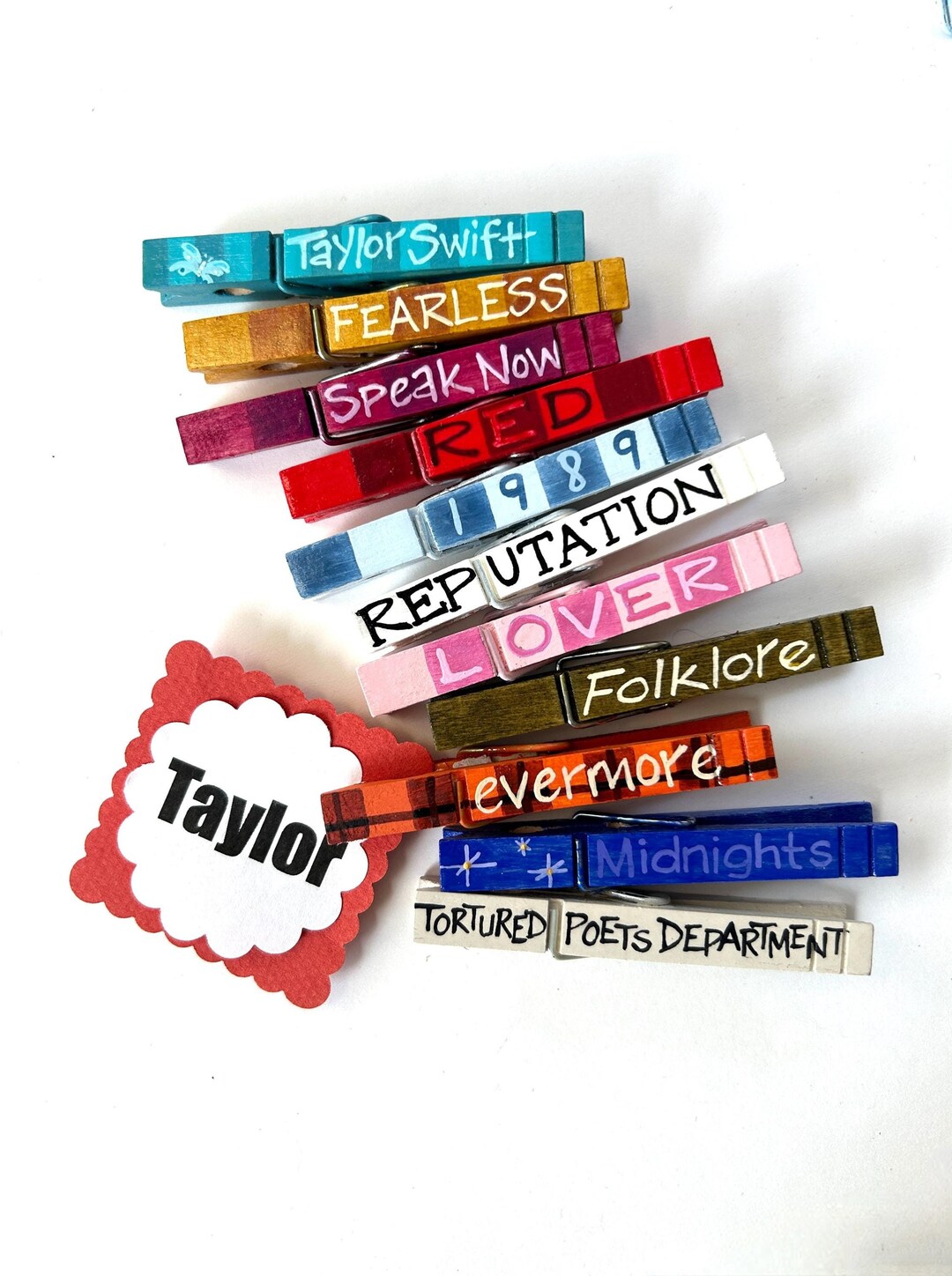 Taylor Swift Album Clothespin Magnets: Swiftie Party Favors - Etsy