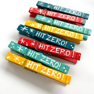 Cheerleading Clothespins Painted Clothespin Magnets Cheer Pins Cheer Competition Hit Zero Good ...