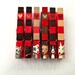 HEART CLOTHESPINS Hand Painted Clothespin Magnet Valentine Table Decor ...