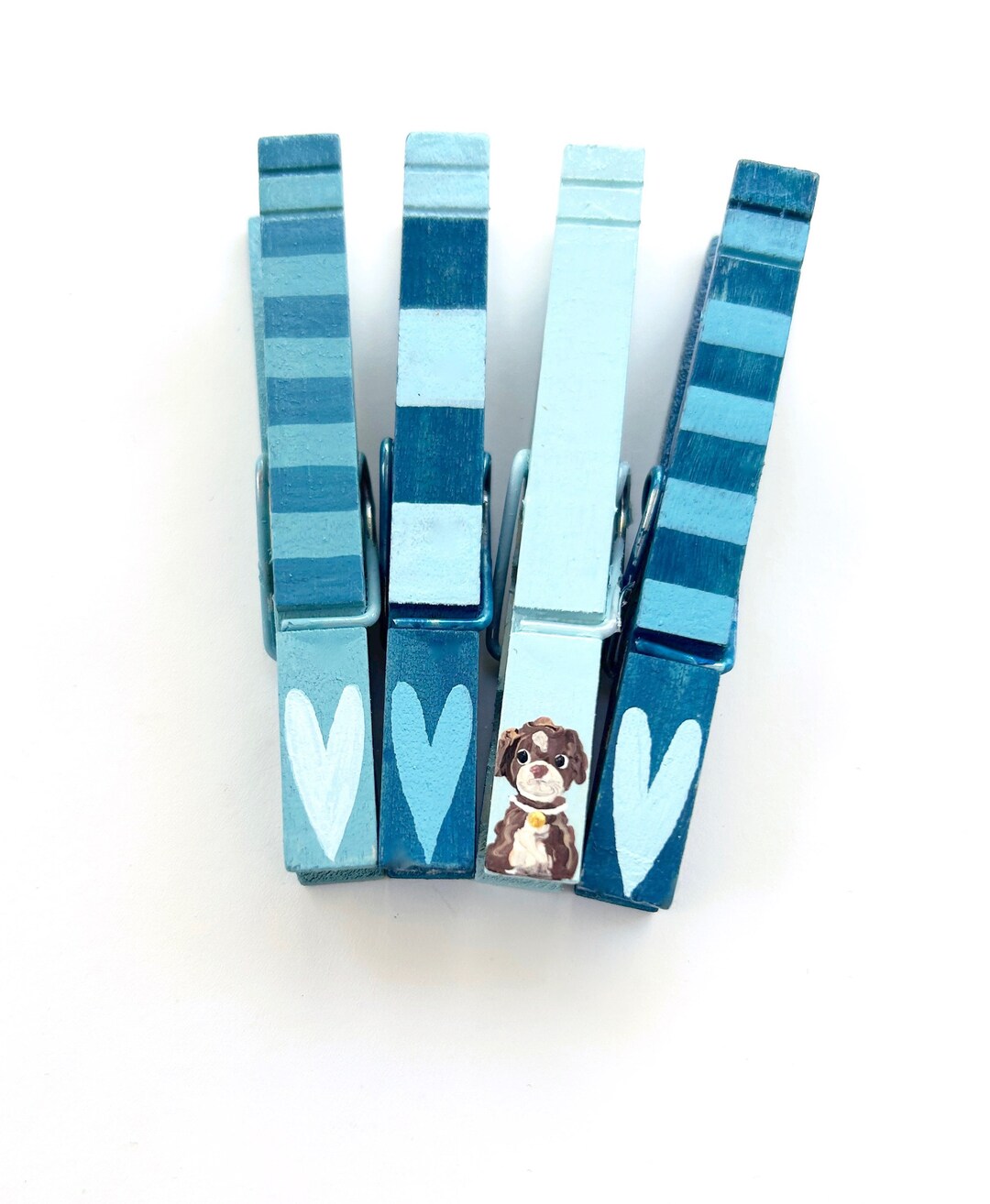 LABRADOODLE CLOTHESPINS Clothespin Personalized Hand Painted Magnet ...