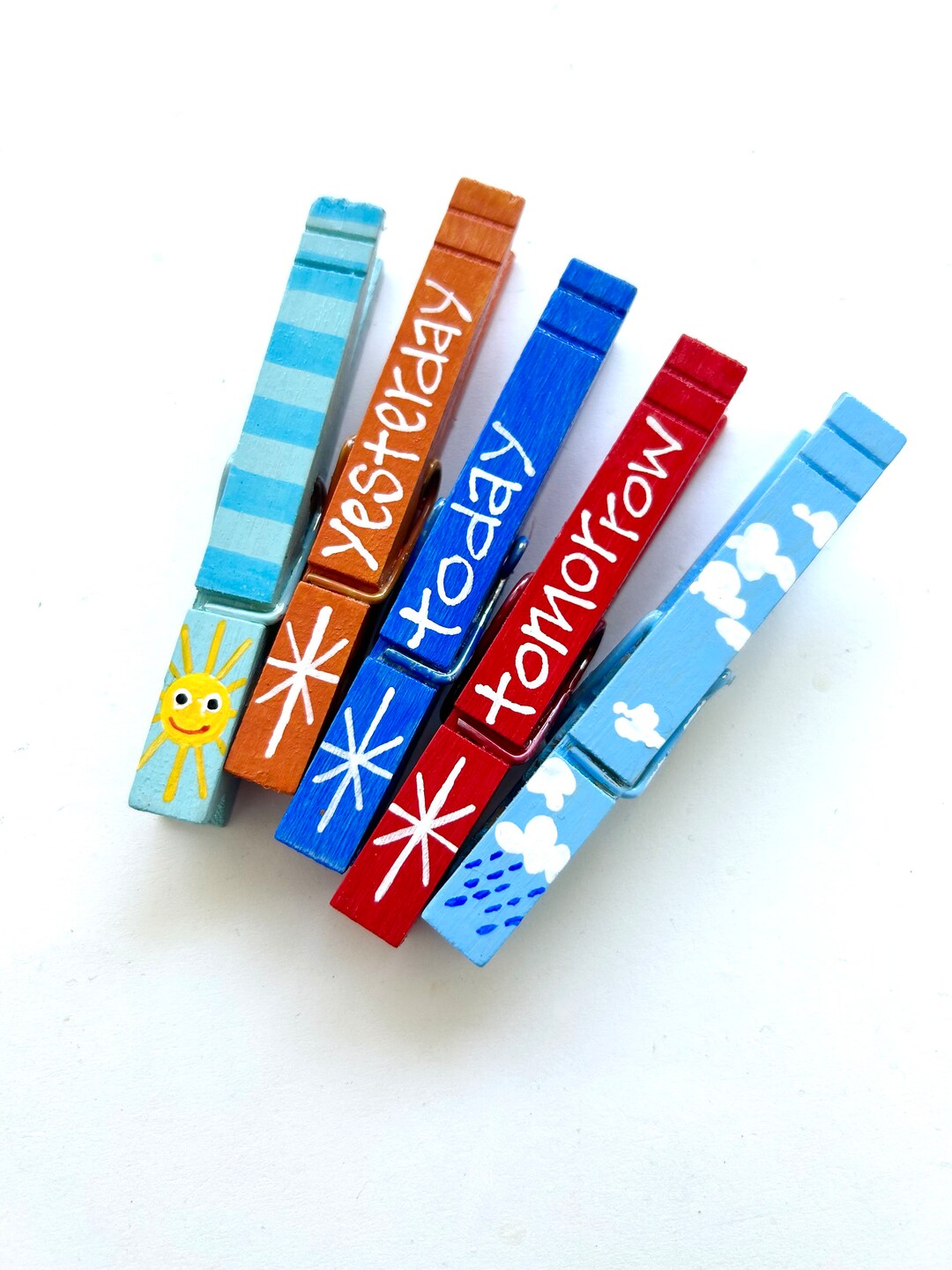 Classroom Calendar Clothespins Painted Clothespin Magnet - Etsy
