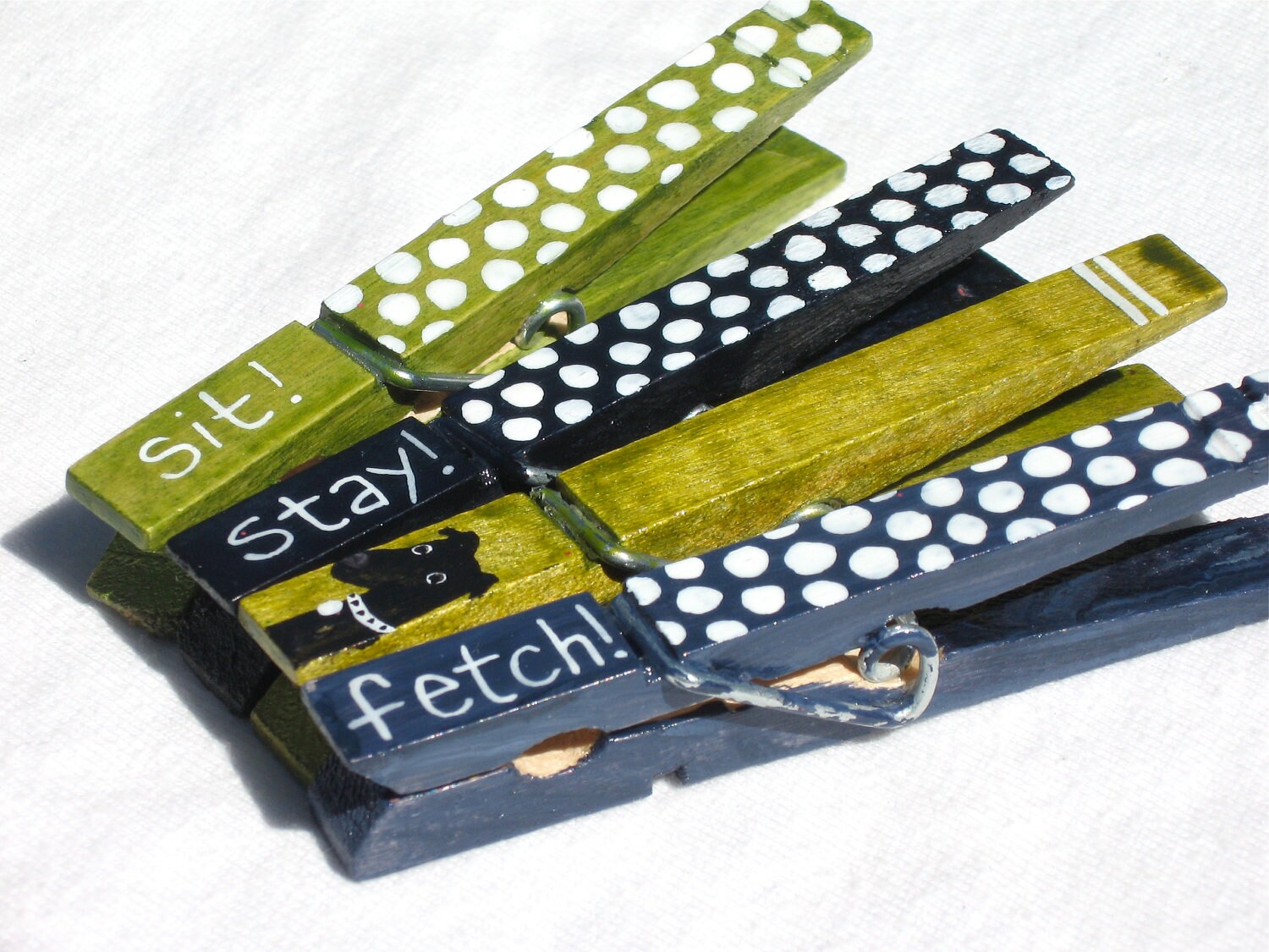 DOG TRICKS CLOTHESPINS Hand Painted Black Lab Dog Trainer Gift - Etsy
