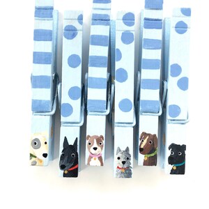 DOG CLOTHESPINS Clothespin Dog Party Favor Hand Painted Magnet Cute ...