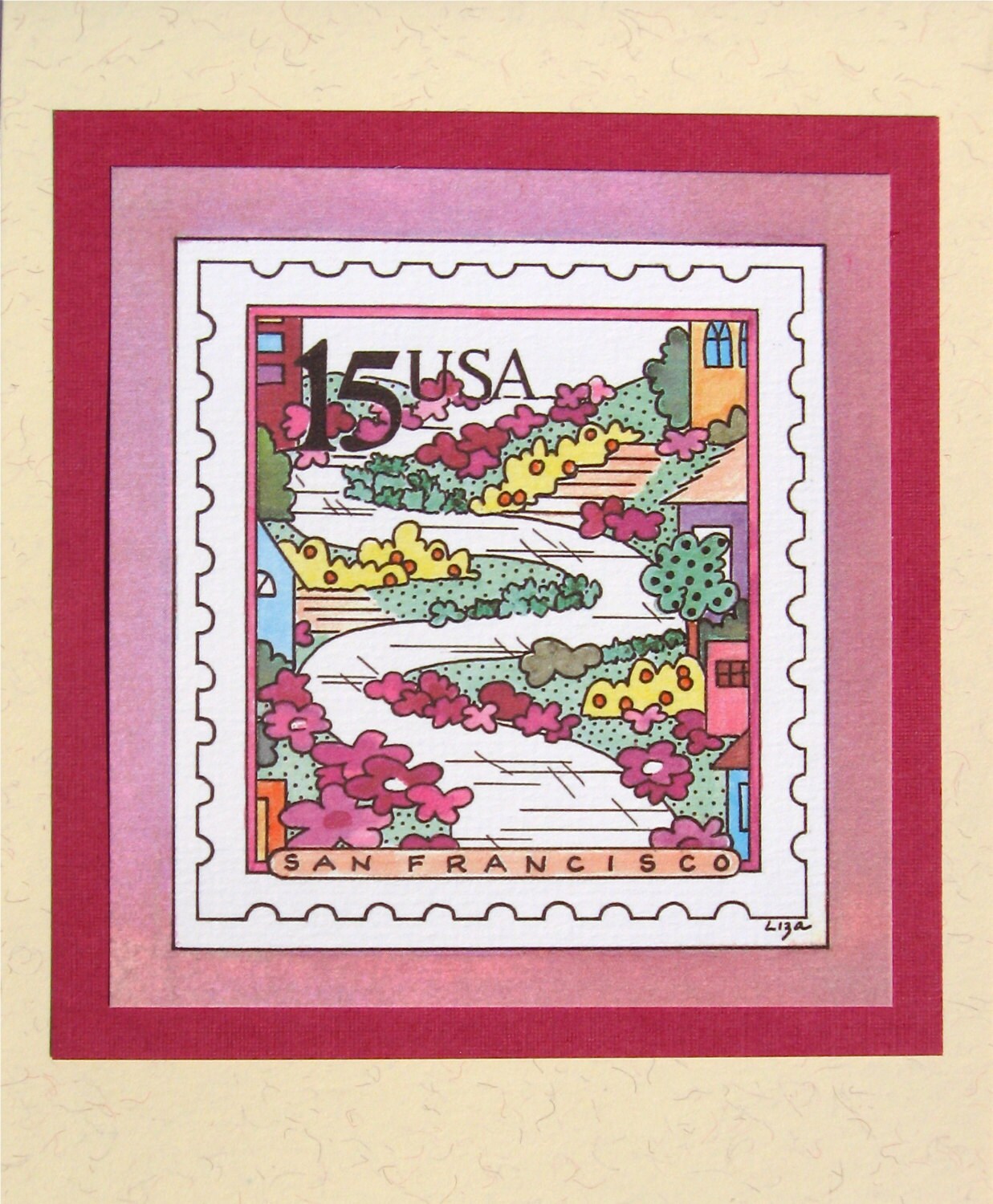 SAN FRANCISCO Note Cards Old Postage Stamp San Francisco - Etsy