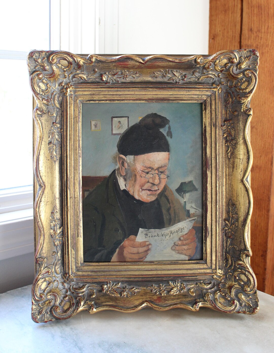 Vintage Signed Portrait of a German Gentleman - Oil on Board - Wall Art ...
