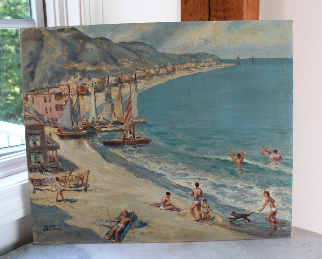 Vintage Seaside Landscape - George Hamilton (1934- 2019) - Seaside ...