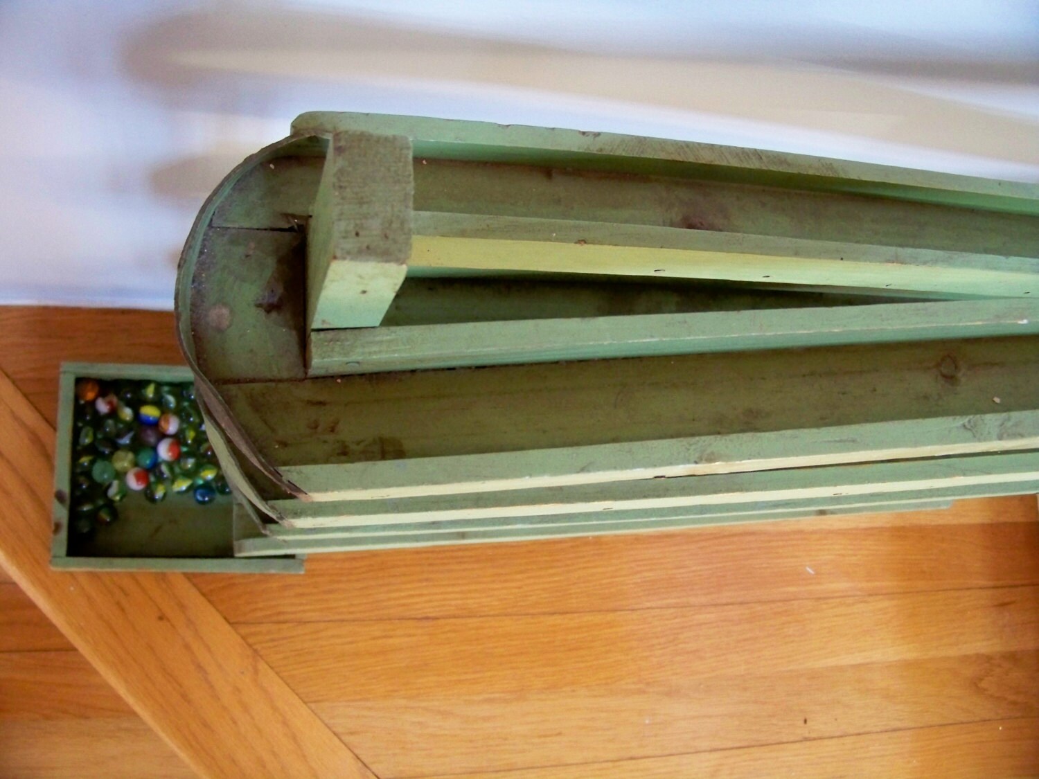 Antique Primitive Wooden Marble Ramp Toy Marble Run | Etsy