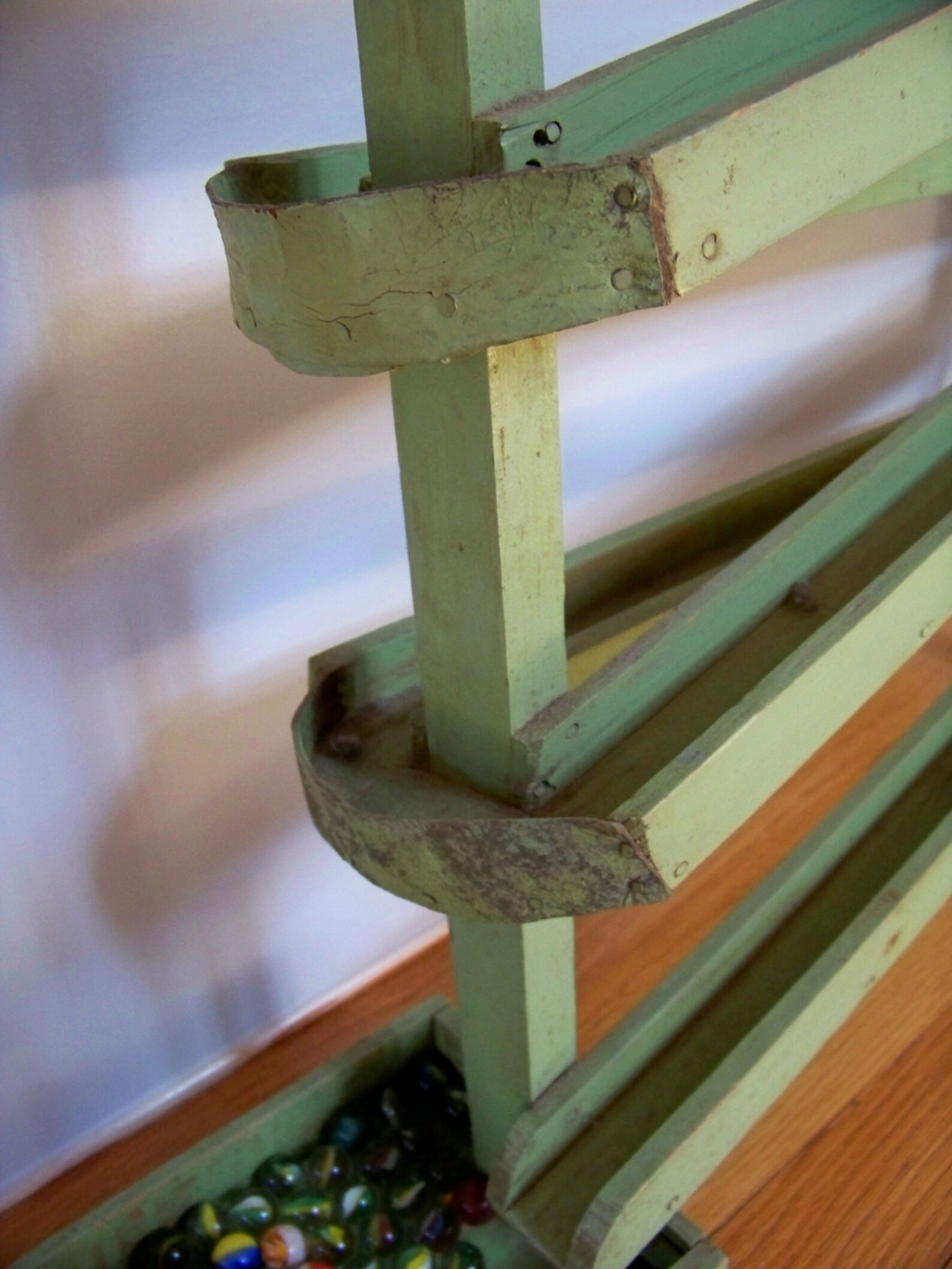 Antique Primitive Wooden Marble Ramp Toy Marble Run | Etsy