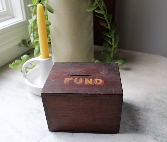 Early Wooden Alms Box Collection Box Fund Box Charity - Etsy