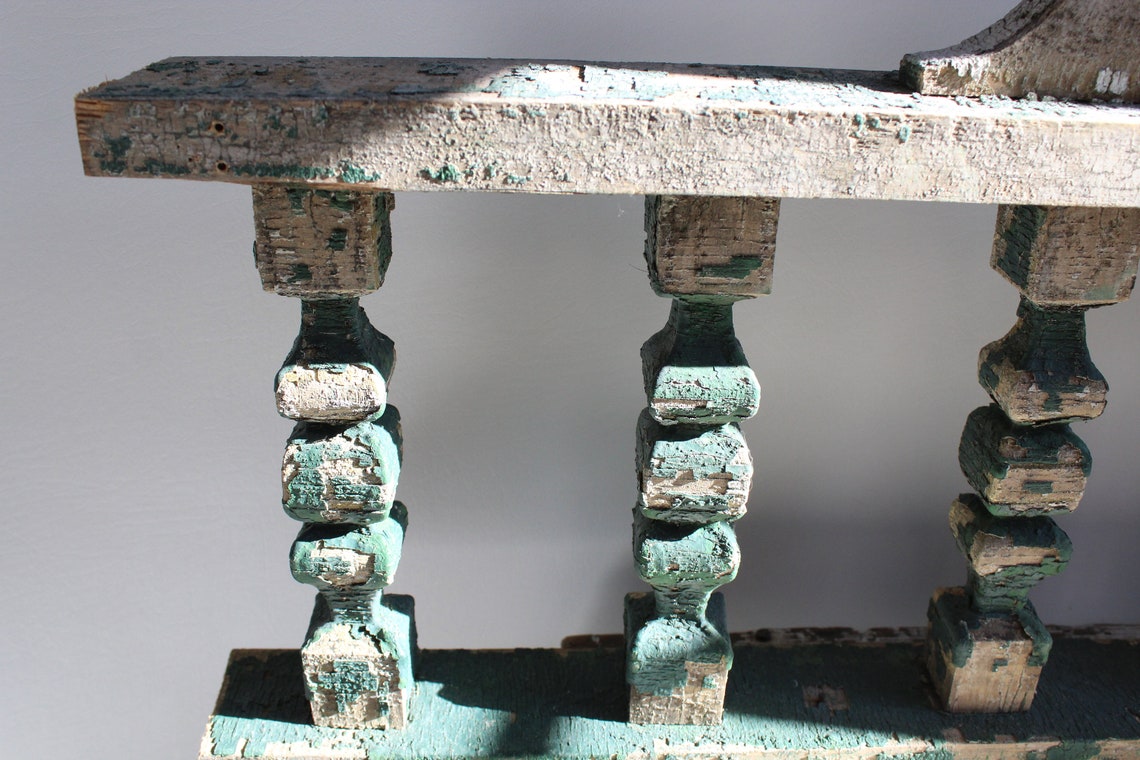 Early Green Painted Architectural Railing - Farmhouse - Architectural ...