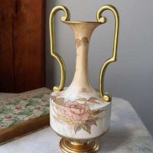 Antique Doulton Burslem Double Handled Vase - 9" - Gilded - Amphoric ...