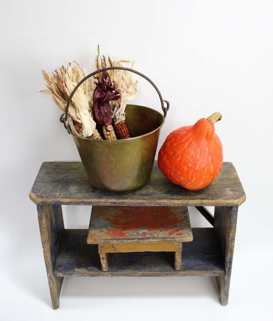 Antique Solid Spun Brass Bucket - Swing Handle - Jelly Pail - Candy ...