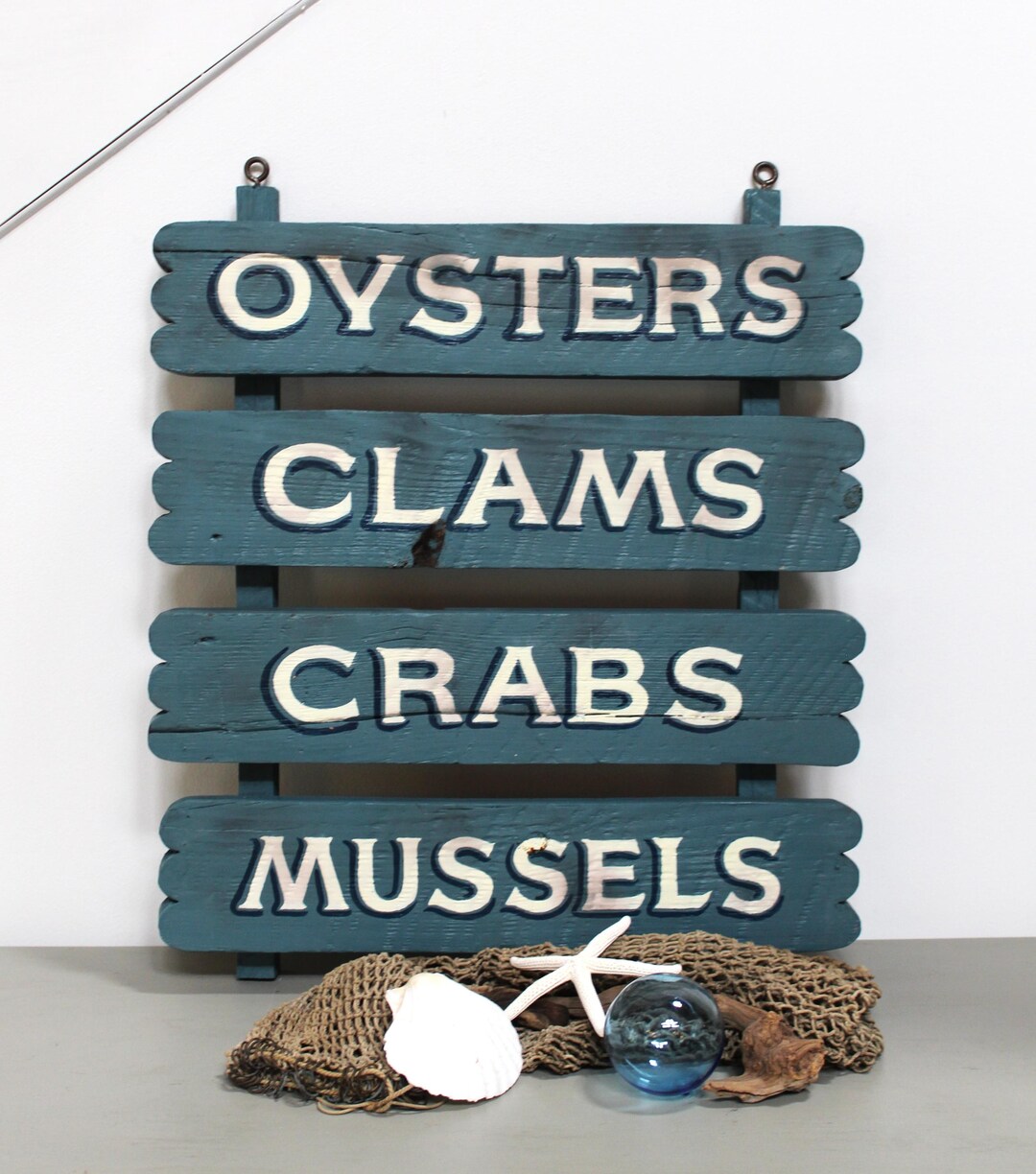 Vintage Style Fish Market Sign - Shellfish Sign - Hand Lettered ...