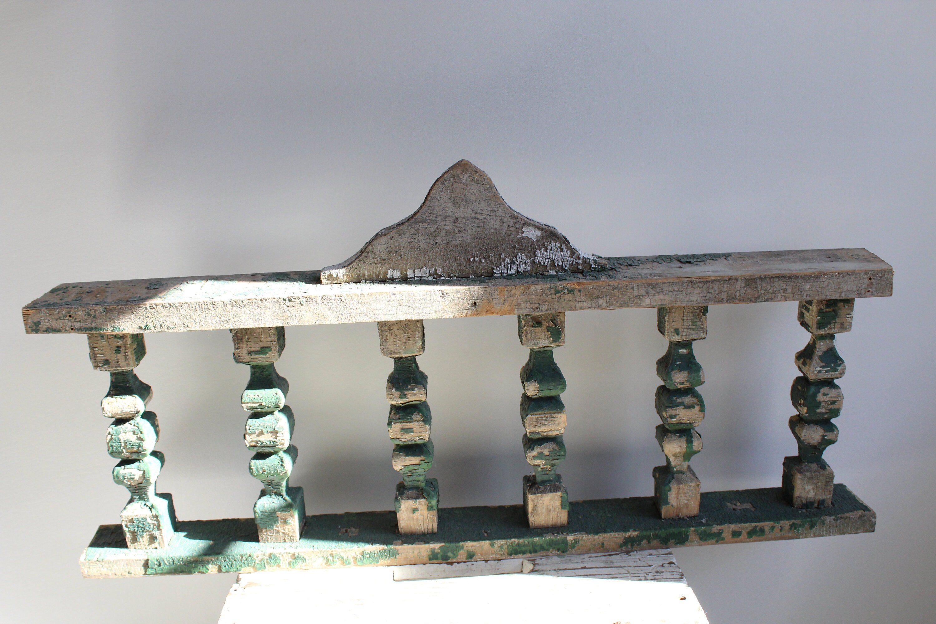 Early Green Painted Architectural Railing - Farmhouse - Architectural ...