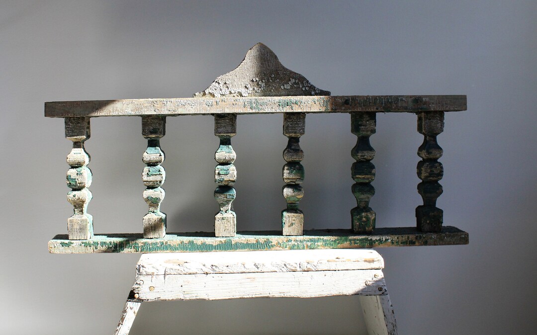 Early Green Painted Architectural Railing - Farmhouse - Architectural ...