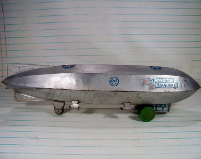 Large 1930's Zeppelin Marx Silver Toy Airship 27.5 - Etsy