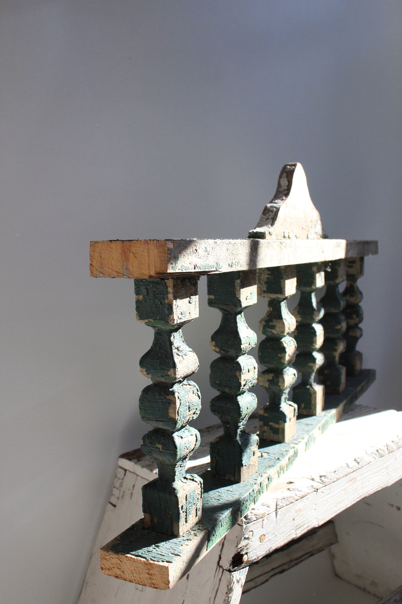 Early Green Painted Architectural Railing - Farmhouse - Architectural ...