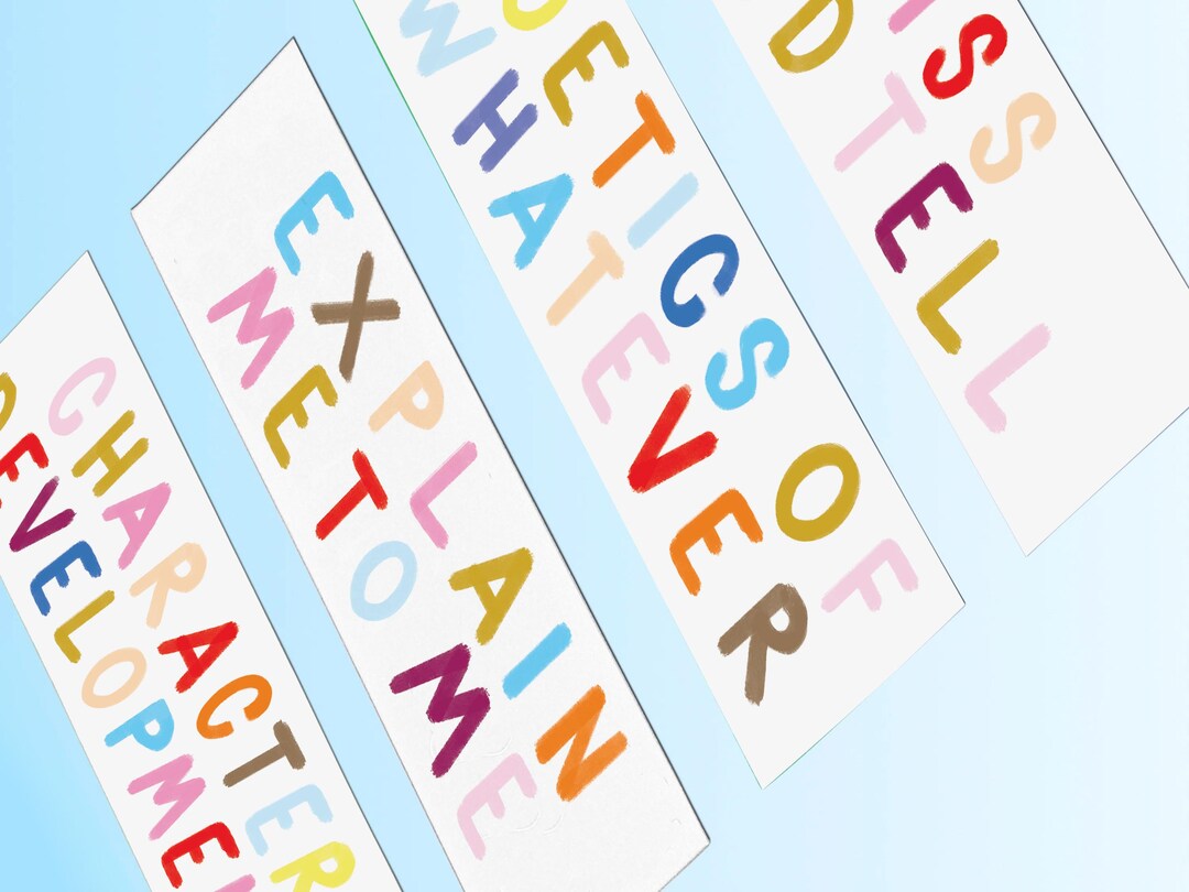 Motivational Quote Bookmarks (set of 4) – Inspiring Typography Art ...