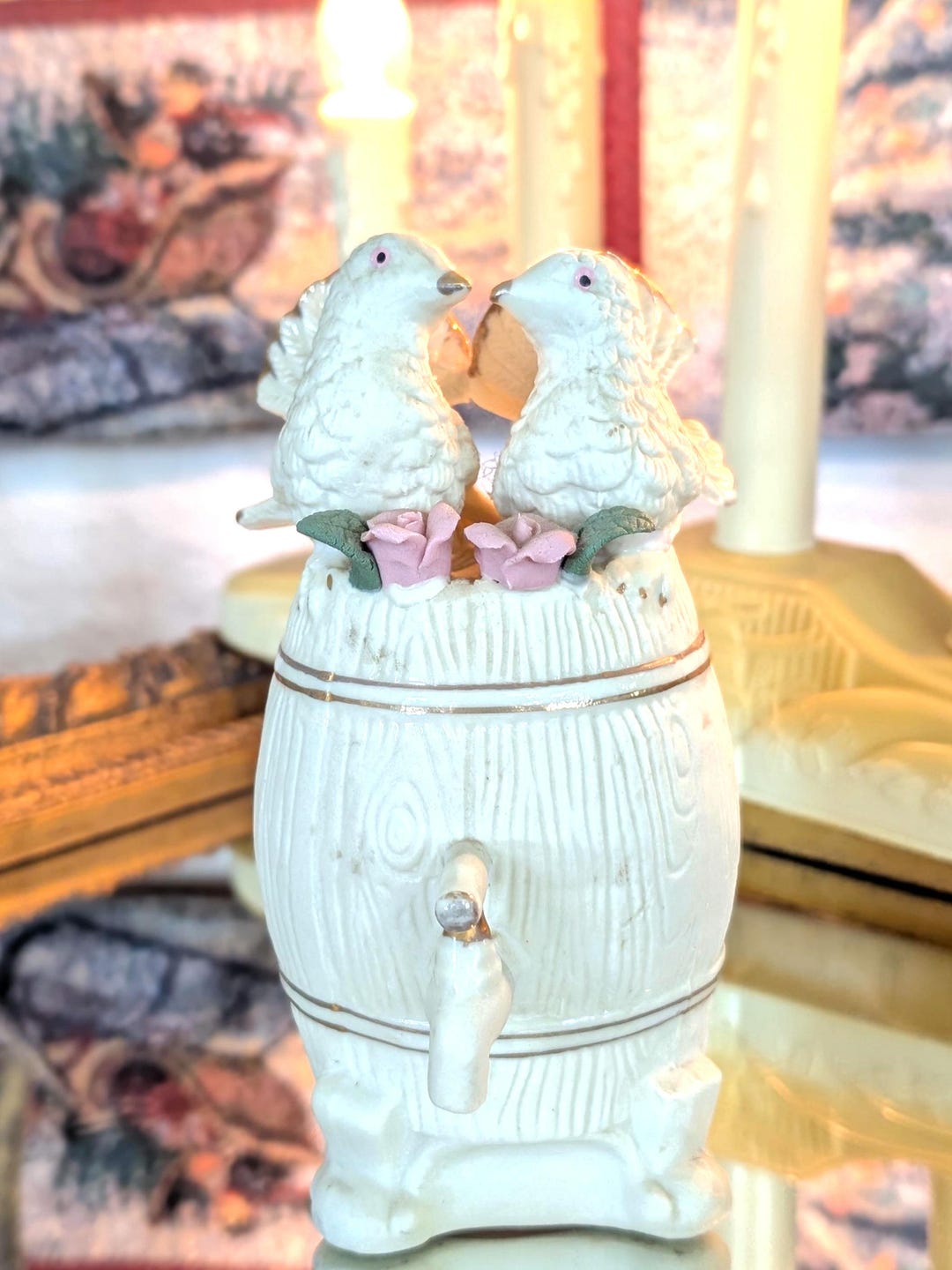 Vintage MCM Ceramic Love Doves Coin Bank - Etsy