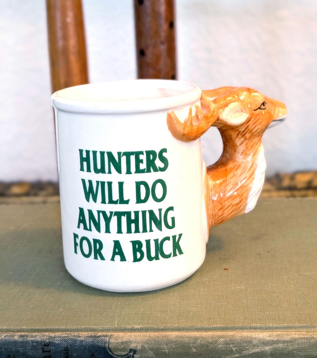 Novelty Hunter Mug With Buck Handle - Etsy