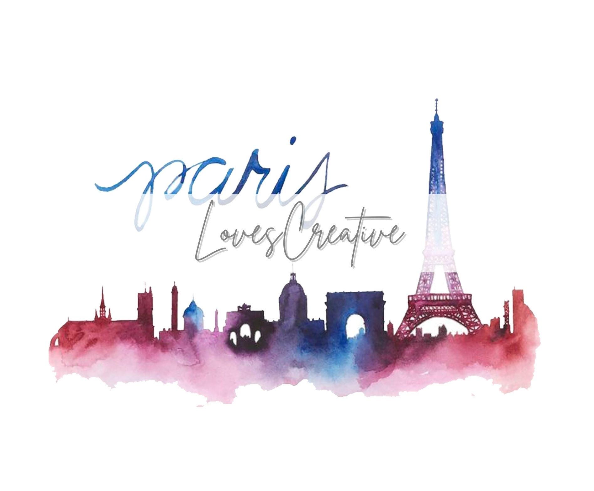 Paris Clipart PNG Bundle: Eiffel Tower, Landmarks, Map Icons (digital ...