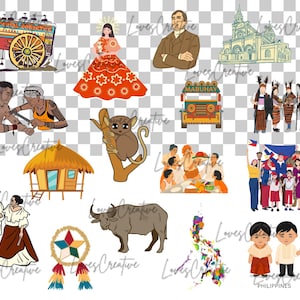 Philippines Clipart PNG Bundle: Filipino Culture Graphics (digital ...