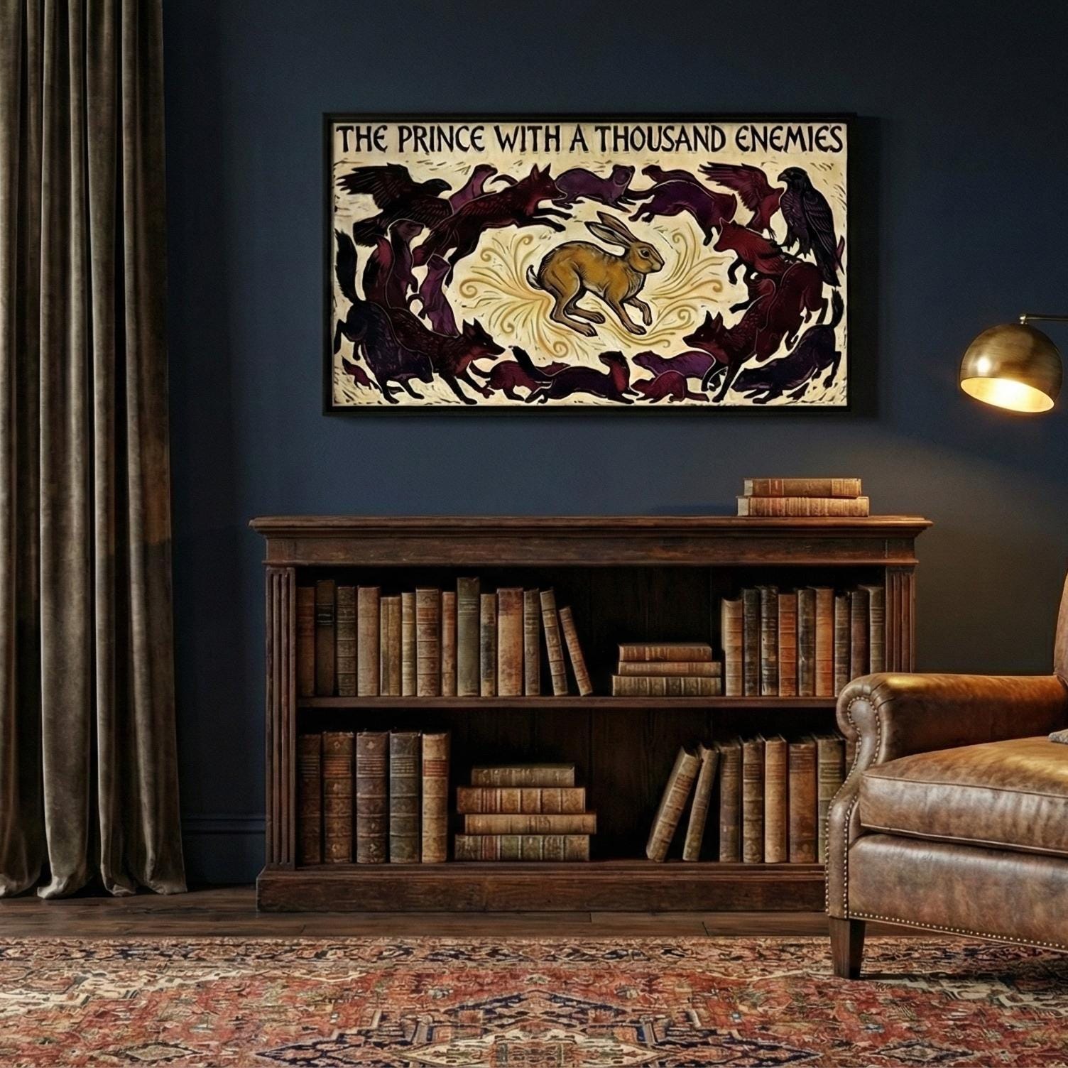 El Ahrairah but First They Must Catch You - Watership Down Print ...