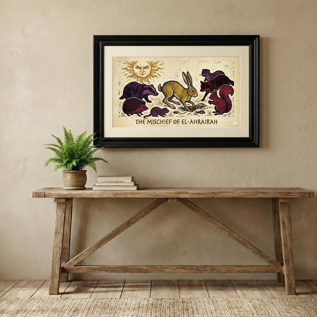 Watership Down Art Print: Vintage Watercolor, El-ahrairah and Frith - Etsy