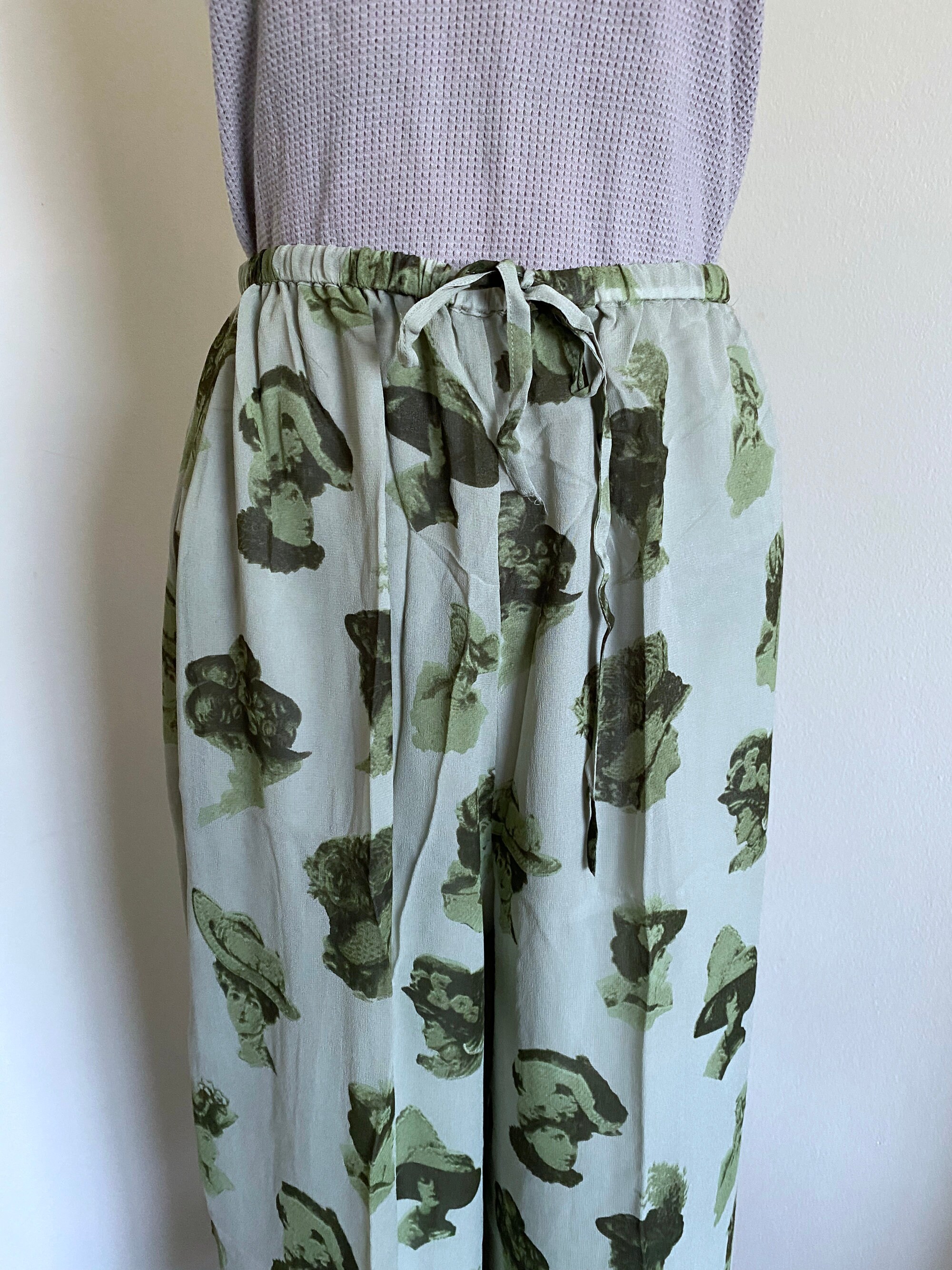 Vintage Silk Pants, Wide Leg, Lady Pattern, - Etsy