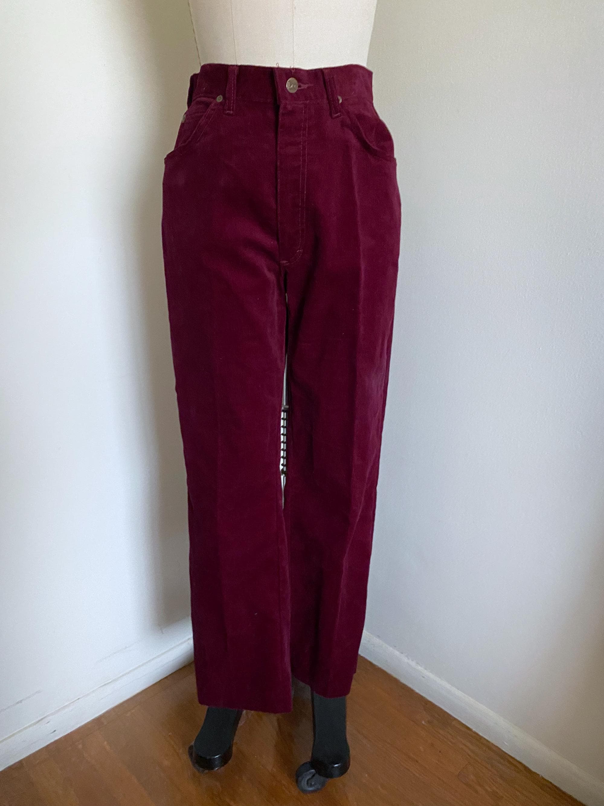 Vintage 80's Lee Velvet Trousers, High Waisted - Etsy