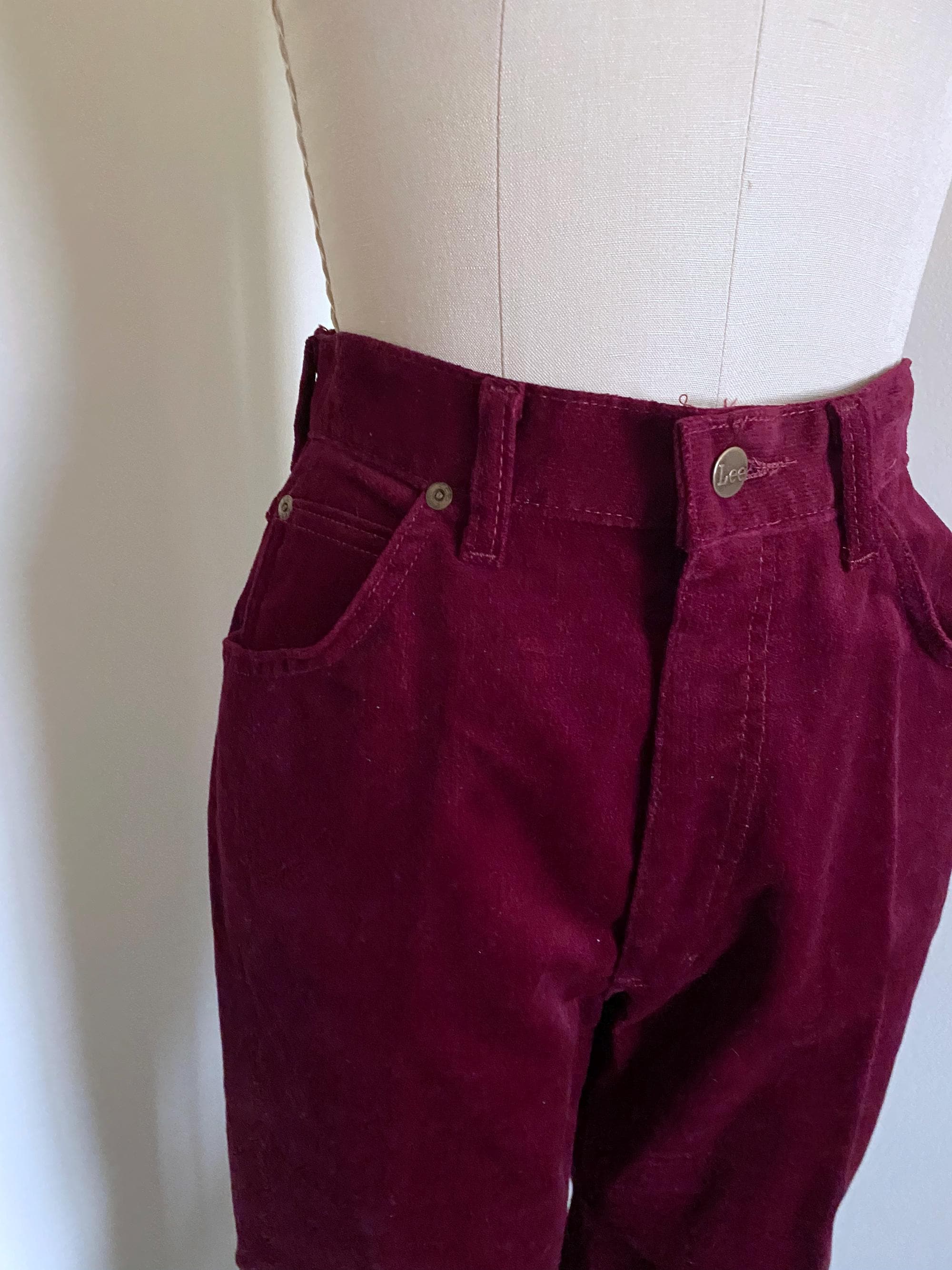 Vintage 80's Lee Velvet Trousers, High Waisted - Etsy