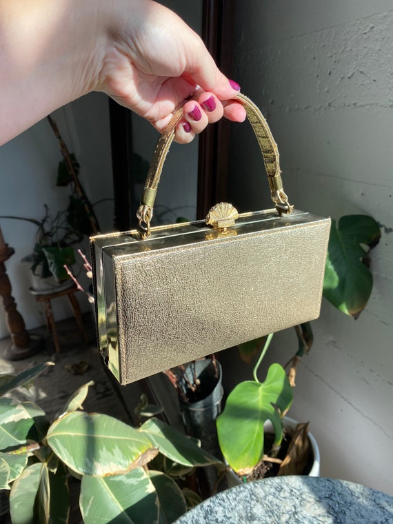 Vintage gold metallic box - Gem