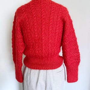 Vintage Red Wool Blend Sweater - Etsy