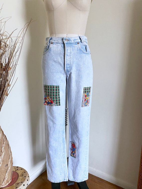 Vintage Levis 701, Patchwork Denim, Upcycled Denim, 2… - Gem