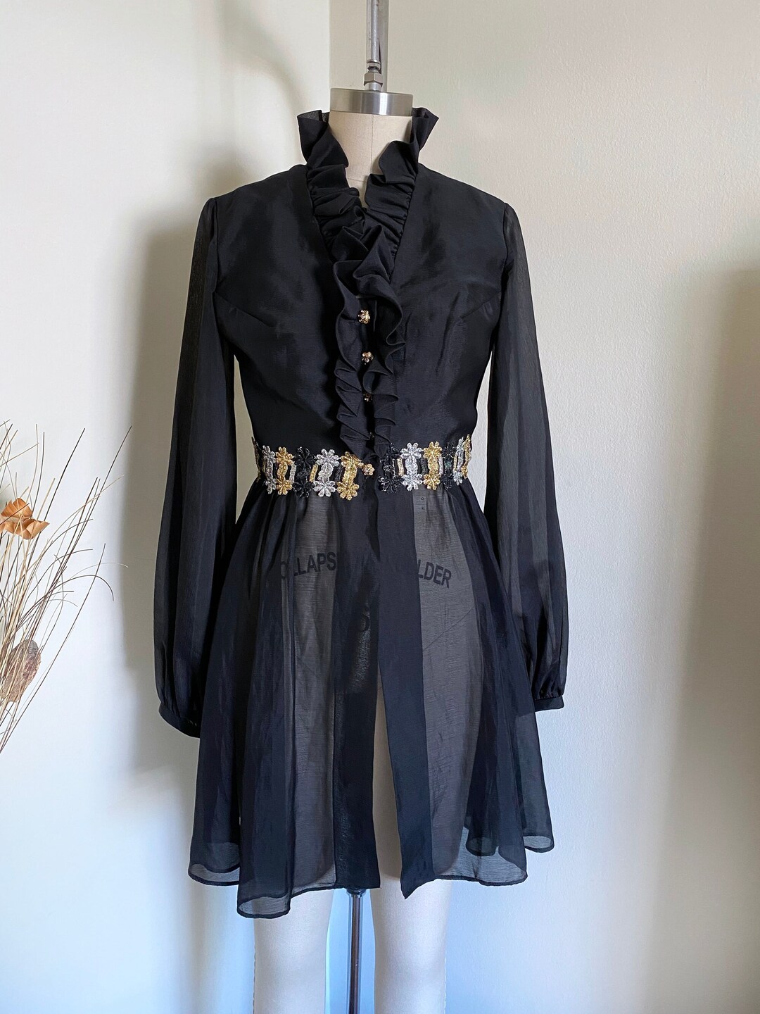 Vintage 60's Sheer Hostess Jacket, XS S - Etsy