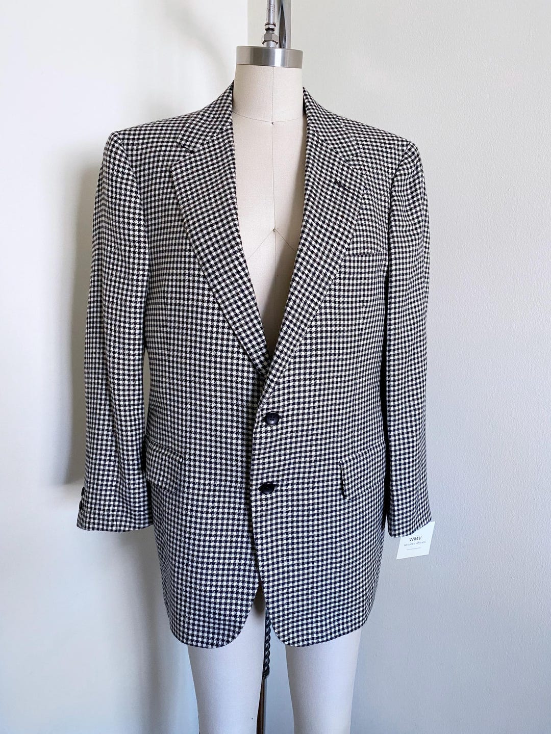 Vintage Mens Cashmere Blazer, Harrods, Houndstooth Pattern - Etsy