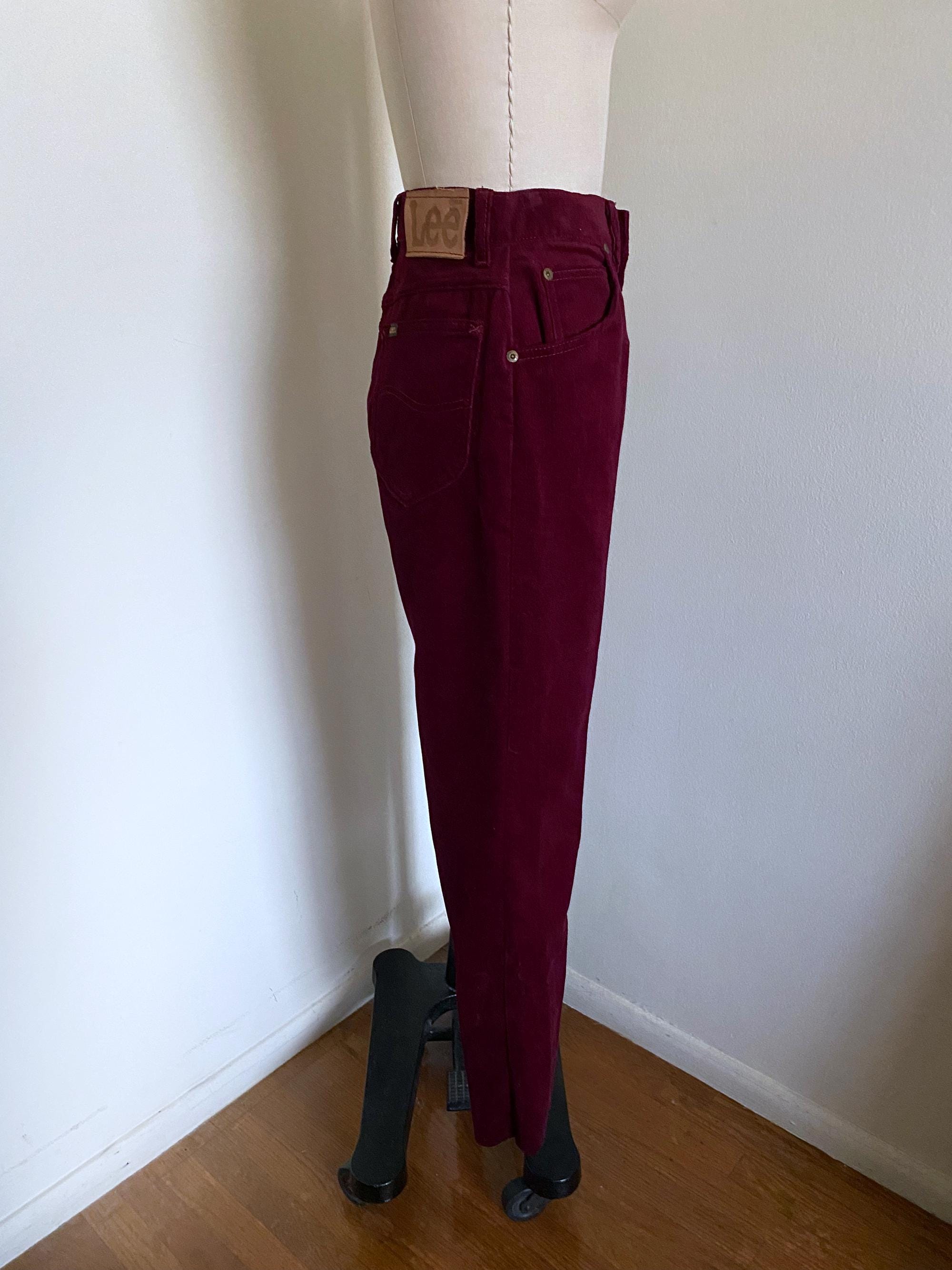 Vintage 80's Lee Velvet Trousers, High Waisted - Etsy