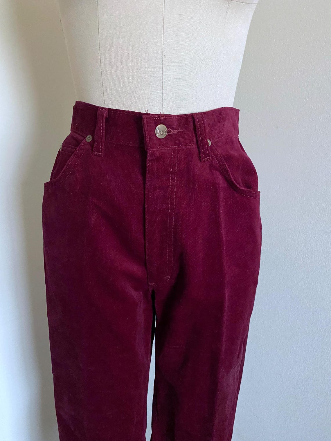 Vintage 80's Lee Velvet Trousers, High Waisted - Etsy