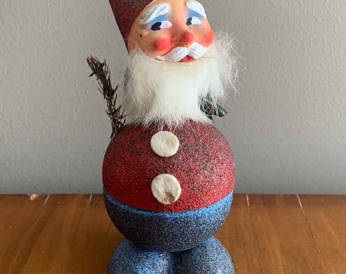 Vintage German Santa Candy Container Paper Mache Head Nodder - Etsy